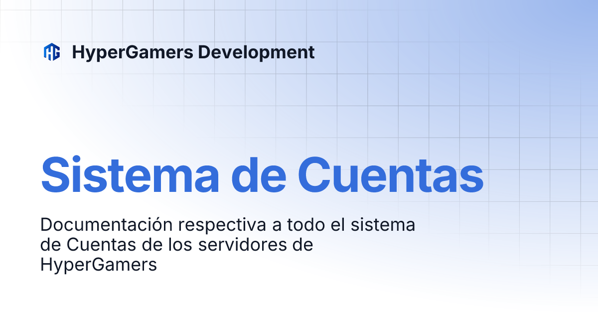 Sistema de Cuentas | HyperGamers Development